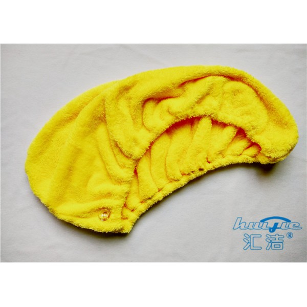 Quality Microfiber Magic Self-Drying Hair Wrap Towel 80% Polyester , Hair Drying Cap for sale