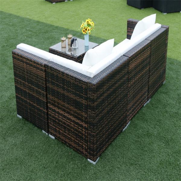 Quality Outdoor Indoor PE Rattan Sofa With Side Sofa , Middle Sofa , Ottoman , Coffee for sale