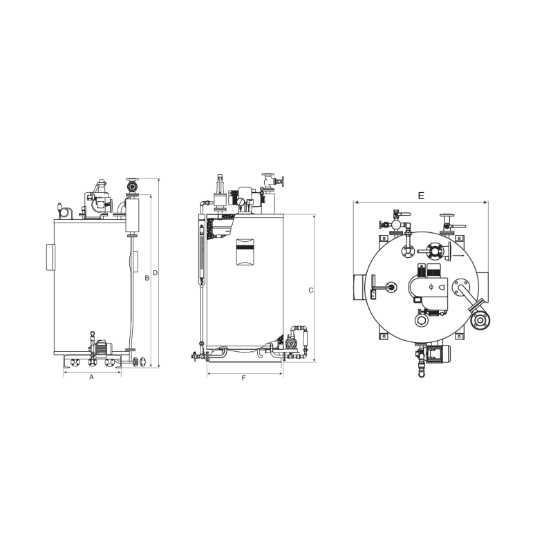 Quality Vertical Oil / Gas Fired Package Steam Boiler Heating Systems 25 Bar for sale