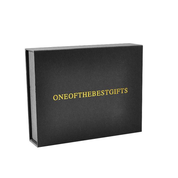 Quality Custom Retail Solid Magnetic Gift Box Black Velvet Foam Inserts for sale