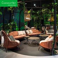 Quality Villa Balcony Garden Furniture Fashion Outdoor Rattan Sofa for Hotel and Home for sale