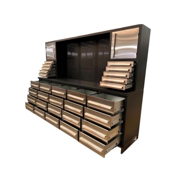 Quality Stainless Steel Handles Heavy Duty Tool Cabinet for Garage and Folding Workbench for sale