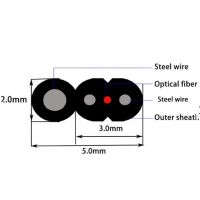 Quality FTTH Single Mode Butterfly Drop Cable Fiber Optic Wire Steel Messenger for sale