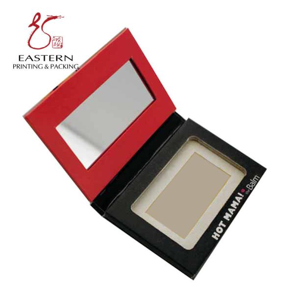 Quality Rigid Pantone Printing 350gsm Cardboard Eyeshadow Palette Packaging With Mirror for sale