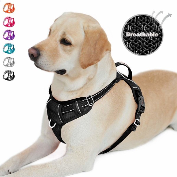 Quality No - Pull Reflective Dog Harness Easy On / Off Vest Customized Size Fit All Seasons for sale