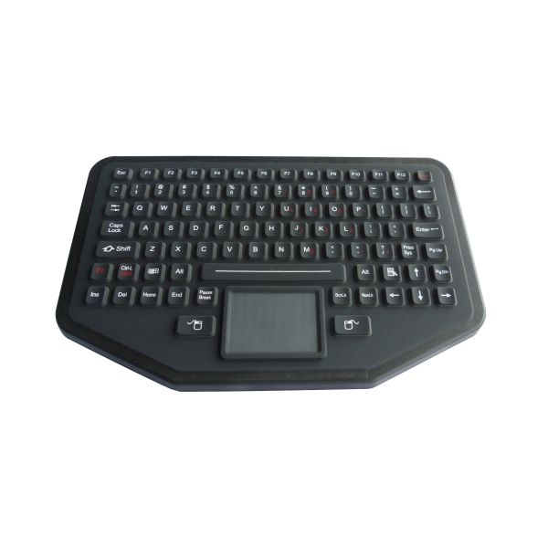 Quality IP68 Wireless Silicone Industrial Keyboard USB / PS2 Connection With Red Backlight for sale