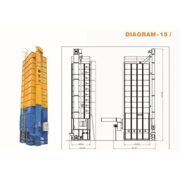 Quality 15 tons per day batch type wheat dryer machine with husk burner for sale