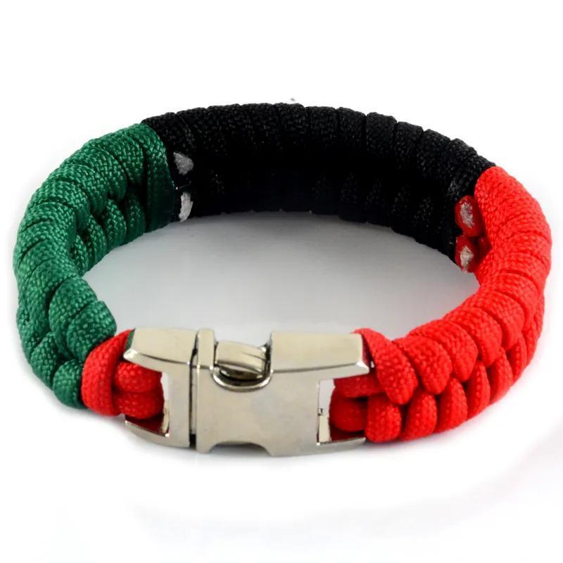 Emergency Paracord Survival Bracelet with Metal Release Buckle for Outdoor Camping