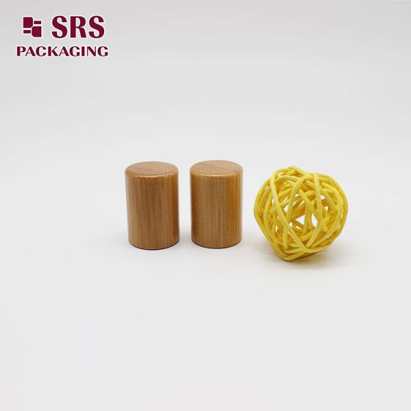 Quality GB1-10ml Empty Coating Glass Roll On Applicator Bottle 10ML With Bamboo Cap for sale