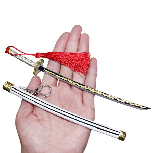 Quality 22CM Agatsuma Zenitsu 3D Model Keychain Demon Slayer Sword Keychain for sale