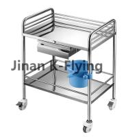 China Stainless Steel Medical Treatment Trolley Cart with Drawers factory