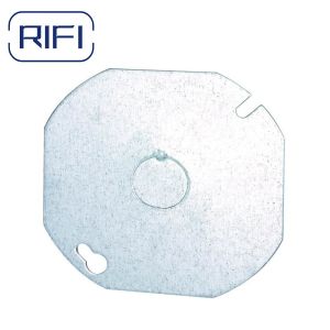 Quality Galvanized Metal Box Octagonal Conduit Box Cover Blank Cover with Knockouts for sale