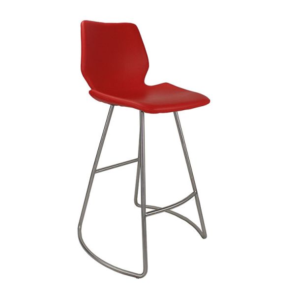 Quality Pu Leather Stainless Brushed Bar Stool BC-348 For Kitchen for sale