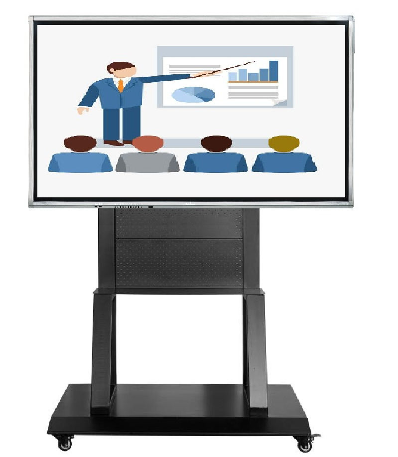 Interactive panel mounted in conference room environment