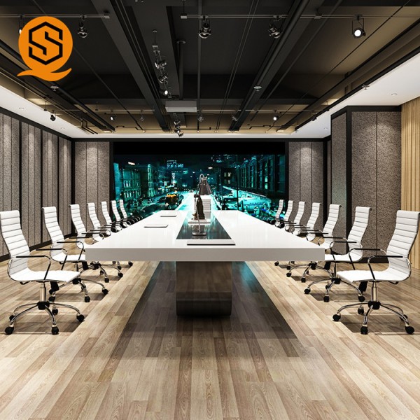 Quality Solid Surface Long Conference Room Table with 100% Repairable for sale