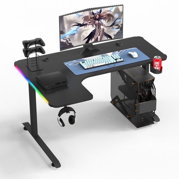 Quality 1050*700*115mm Sturdy Writing L Shaped Gaming Desk Adjustable Height for Home Office for sale