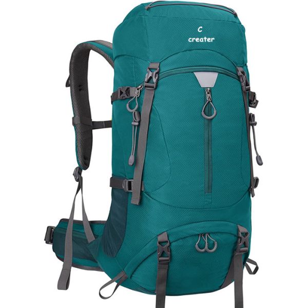 Quality Water Resistant Men Travel Hiking Backpack 50L With Rain Cover for sale