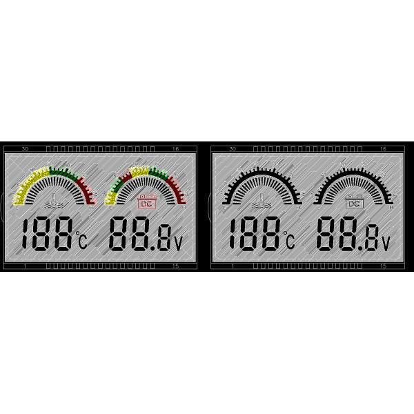 Quality Water Temperature Gauge TN Lcd Segment Display Module for sale