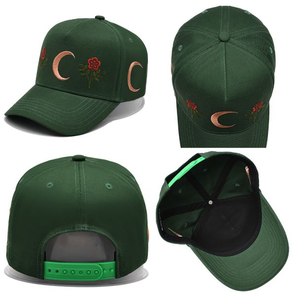 Quality 5 Panel Flat Curve Snapback Cap With Embroidery Logo Structured Baseball Cap for sale
