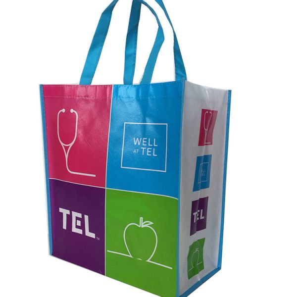 Quality Light Laminated  Handle PE SGS 50x2.5cm 9gsm PP Non Woven Bag for sale