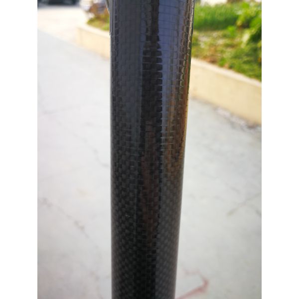 Quality RTK Carbon Fibre Telescopic Pole Gnss 2.44m Black for sale