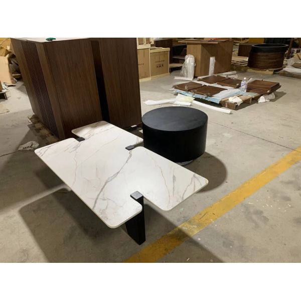 Quality Modern White Marble Irregular  Coffee Table Living Room Furniture for sale