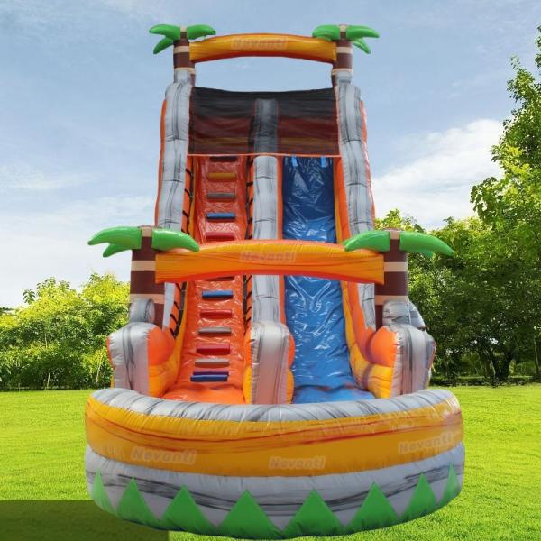 Quality Max Capacity ＜100kg Commercial Palm Tree Inflatable Water Slide for Kids Outdoor for sale