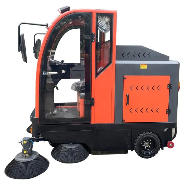 Quality Electric All Closed Cab Floor Sweeper Driving Type Road Sweeper Street Cleaning Machine for sale
