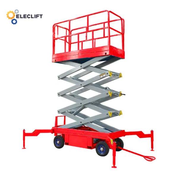 Quality Aluminum Steel Electric Mobile Scissor Lift With Outriggers for sale