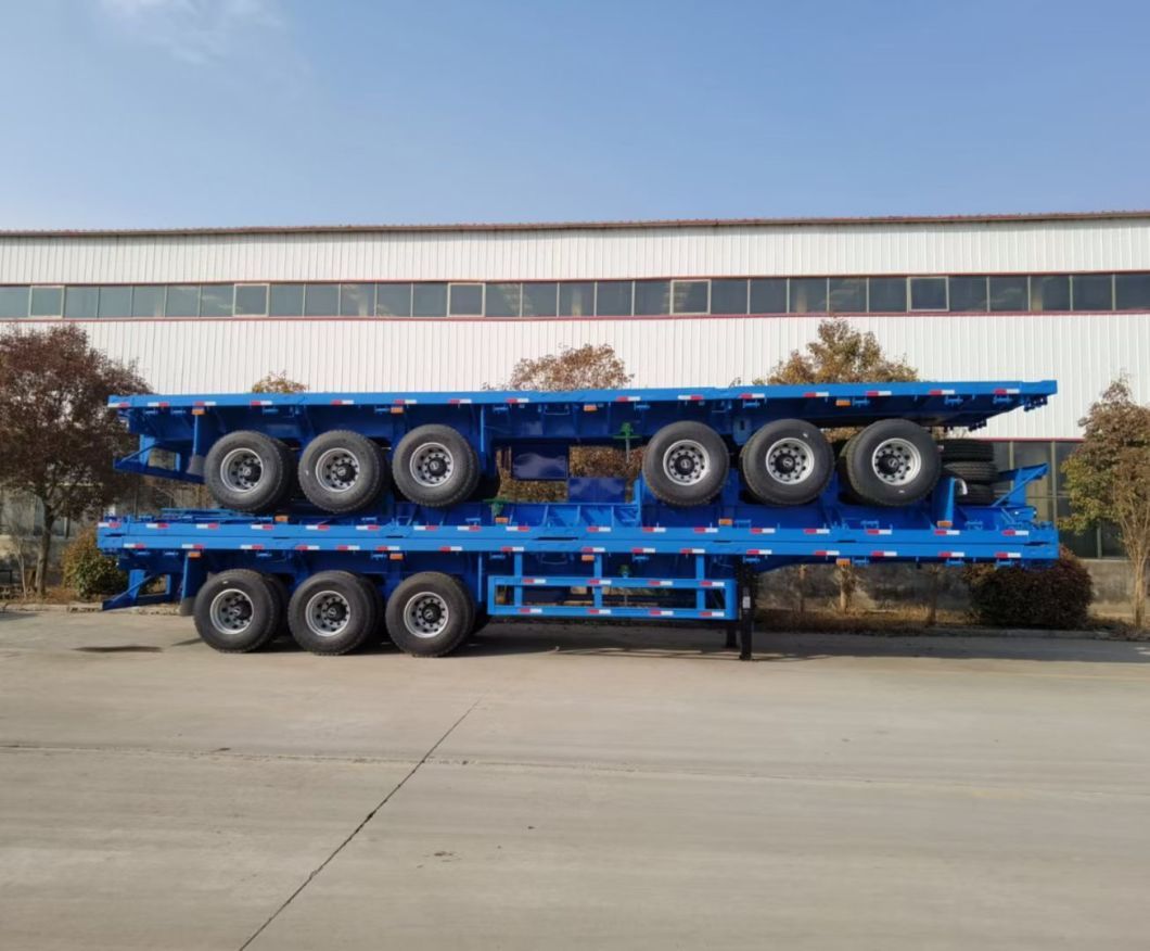 Anton 3 Axle Steped Type Skeleton Semi Trailer for 20/40FT Container Transport
