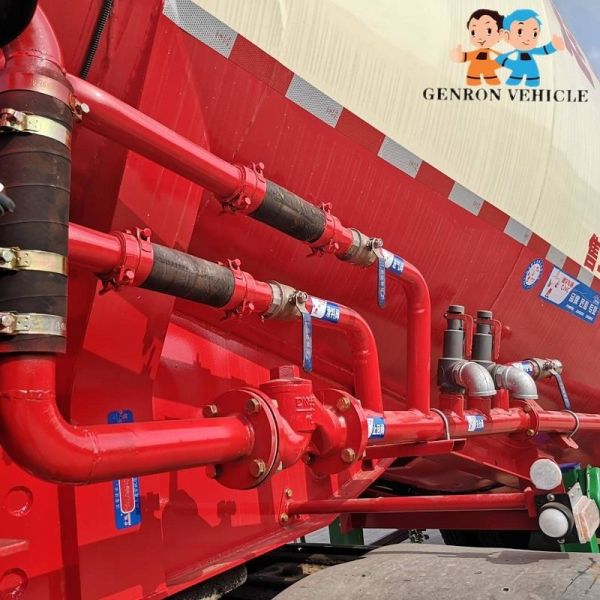 Quality Diesel Engine 50 Ton V Shape 3 Axles Cement Bulk Trailer for sale