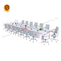 Quality 3m 3.5m 4m White Meeting Room Table Oval Shape Conference Table for sale