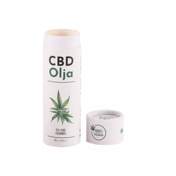Quality 10ml CBD Essential Oil Round Paper Tube Packaging Cosmetic Cylinder Tubes Packaging for sale