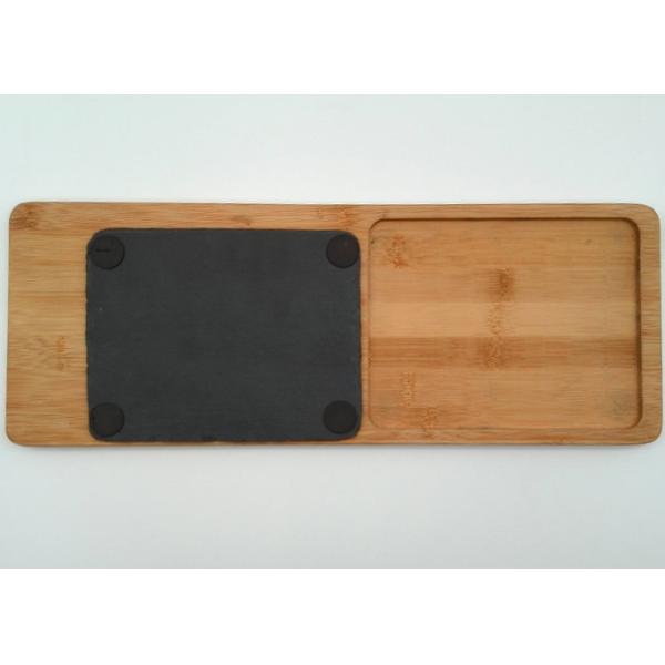 Quality Non Slip Stone Placemats , Kitchen Cutting Board Slate Bamboo Natural for sale