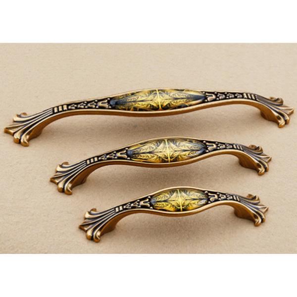 Quality Antique Brass Furniture Hardware Pull Handles European Cabinet Drawer Wardrobe for sale