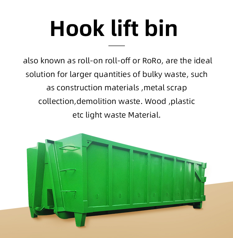 Roll off dumpster container exterior view