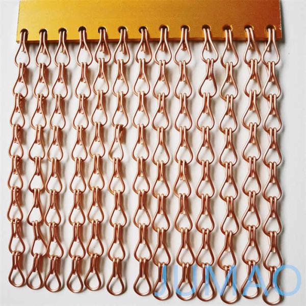 Quality Brass Aluminum Metal Chain Link Curtains Fly Screen 10x22 for sale