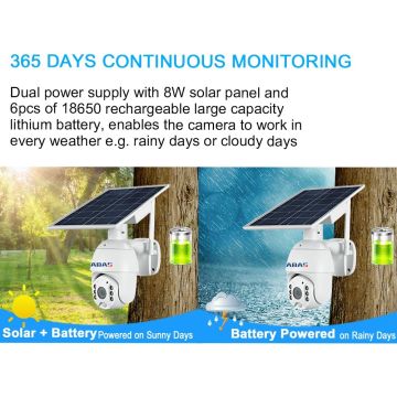 Quality 2K WiFi Solar Security Camera 4MP PIR Motion Detection 2 Way Audio Solar PTZ for sale