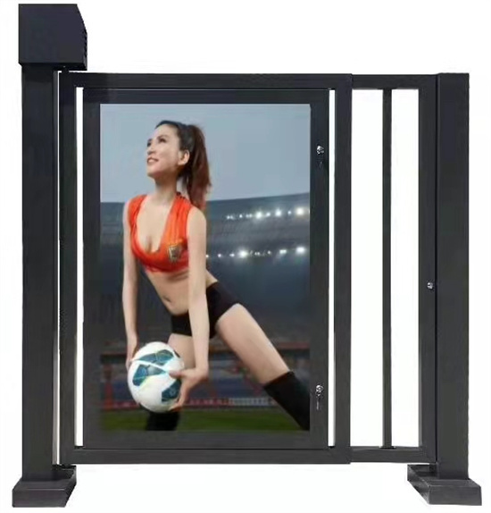 Quality Stainless Steel Smart Advertising Gate with LED Light Box and Waterproof IP54 for Secure Pedestrian Turnstile Access for sale