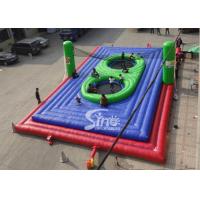 Quality Commercial grade adults big inflatable bossaball court with center trampolines for sale