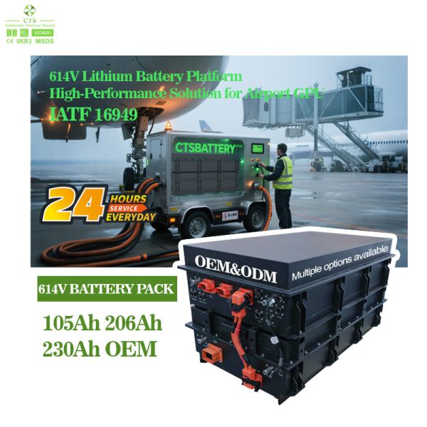Quality High Voltage Lithiuim Battery System 614V 60kWh 120kWh for GSE GPU Mobile Charging System for sale
