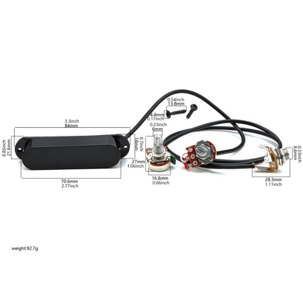 Quality Durable Acoustic Mandolin Pickup Single Coil Seamless Installation for sale