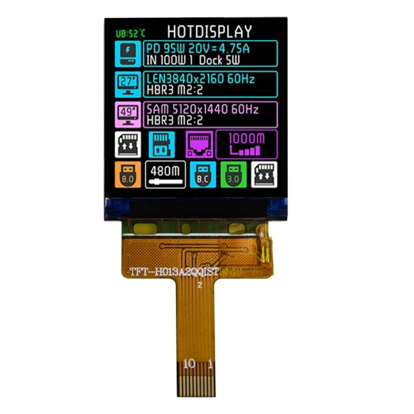 Quality 1.3 Inch TFT LCD | 240x240 Square Display Module for sale
