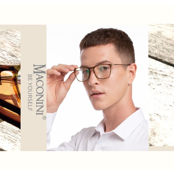 Quality COM001-M7 High Density Optical Frame Glasses , Rectangle Acetate Reading Glasses for sale
