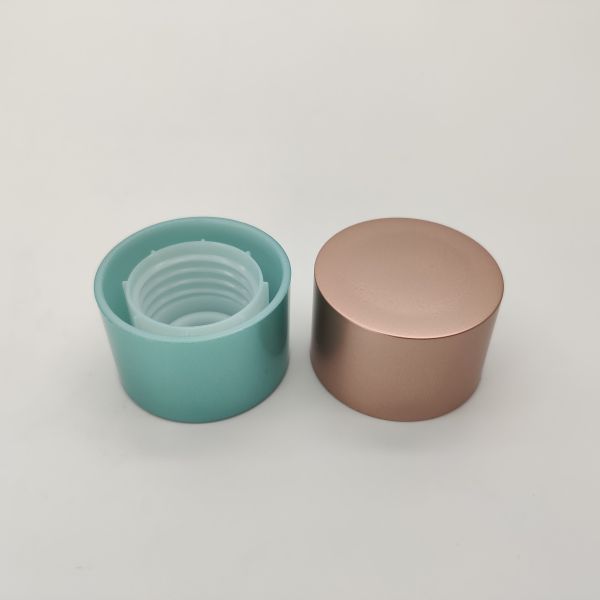 Quality Sandblasted Treatment Double Wall Cap , PP Cosmetic Bottle Cap for sale