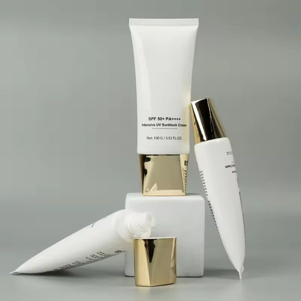 Quality Glossy Empty Plastic Squeeze Tubes Customized White Cosmetic Tube for sale