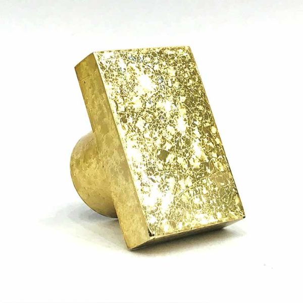 Quality Rectangle Shape Flash Fragmentation Metal Zamak Perfume Bottle Cap for sale