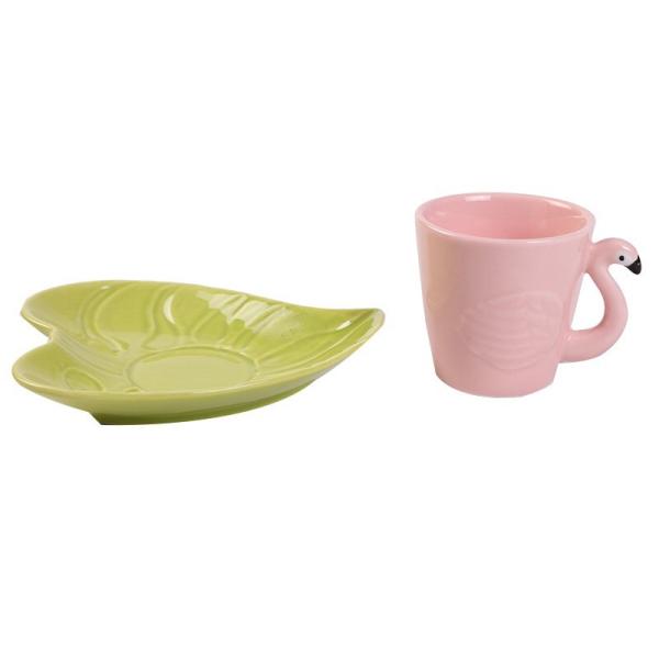 Quality White Wedding 780ml Pot Flamingo Tea Set for sale