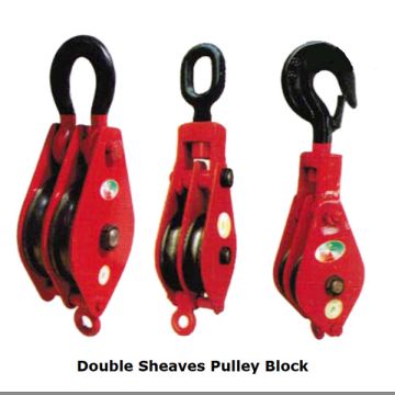 Quality Power Coated Marine Rigging Hardware 12mm - 42mm Double Sheave Pulley Block for sale