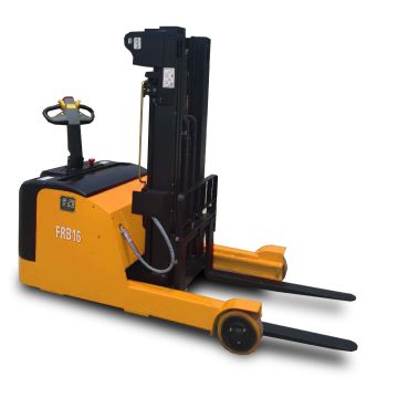 Quality 780mm 5M Walk Behind 2T Narrow Aisle Loading Electric Stacker Lifter for sale